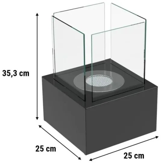 Kratki TANGO2/CZARNY/TUV - BIO krb TANGO2 35,3x25 cm 1kW černá