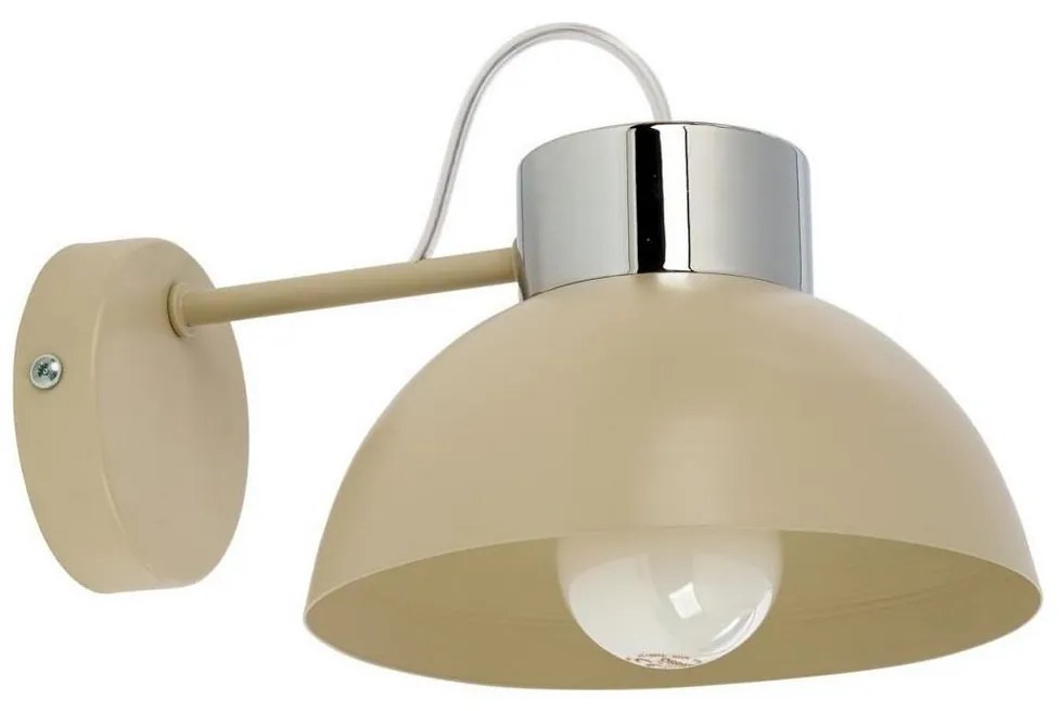 TK Lighting Nástěnné svítidlo TEDI 1xE27/60W/230V béžová/chrom TK3385