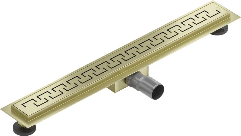 Mexen Flat, lineární podlahový žlab 60 cm, M15, zlatá matná, 1A24060-15