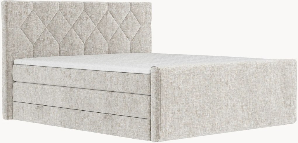 Ručně vyrobená žinylková postel's úložným prostorem Toma, H3