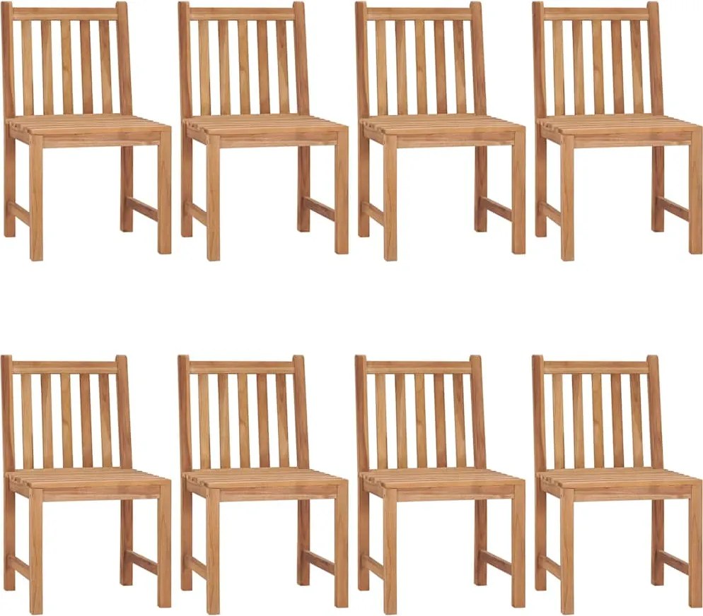 Zahradní židle s poduškami 8 ks masivní teak 3073157