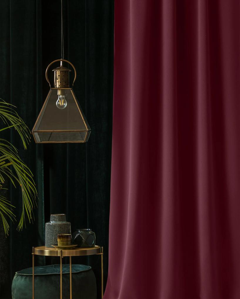 Room99 Hotový závěs na kroužcích AURA Barva: Světle růžová/Zlatá, Velikost: 140 x 250 cm