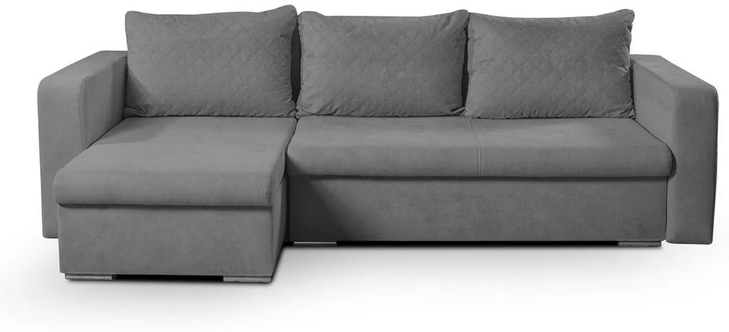 Casarredo - Komfort nábytek Rohová sedací souprava BASTIA rozkládací s úložným prostorem, Asti 13, tmavě šedá
