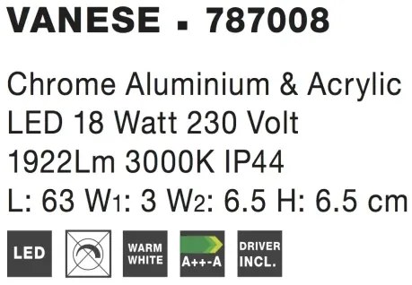 LED nástěnné svítidlo Vanese 63