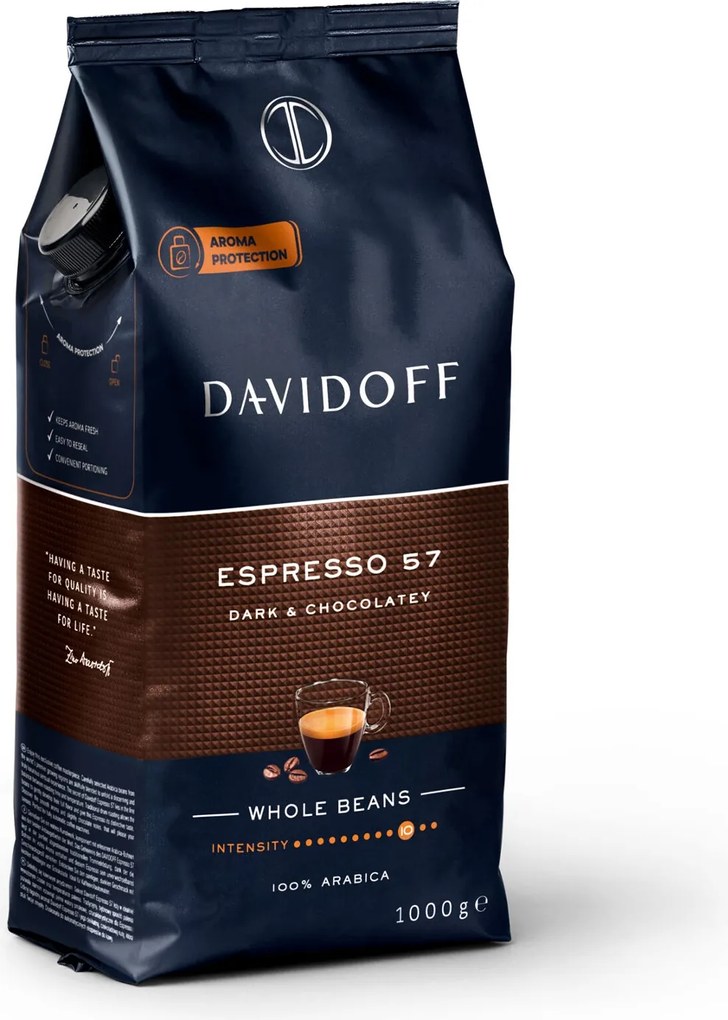 Tchibo - Davidoff Café Espresso 57 - 1 kg zrnkové kávy - Intenzita: 10/12