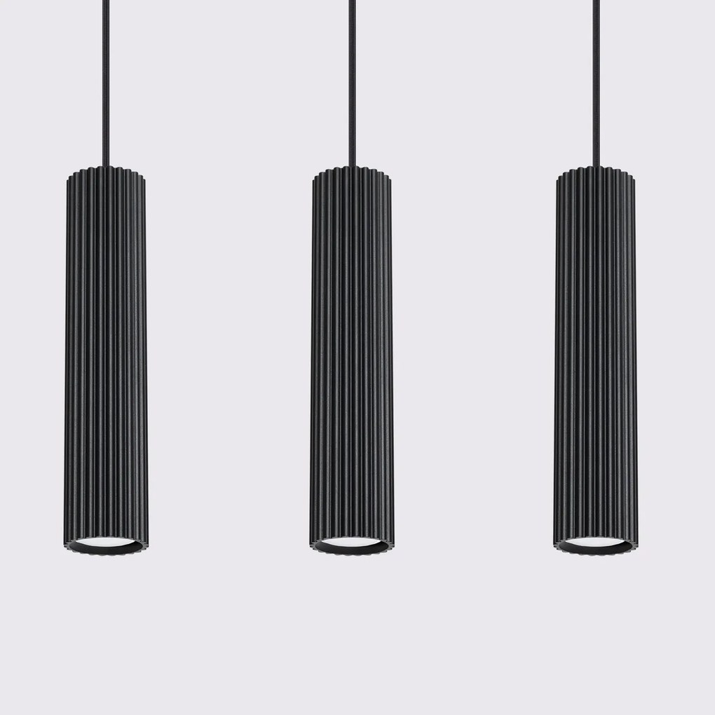 Sollux Lighting Závěsné svítidlo KARBON 3L černé