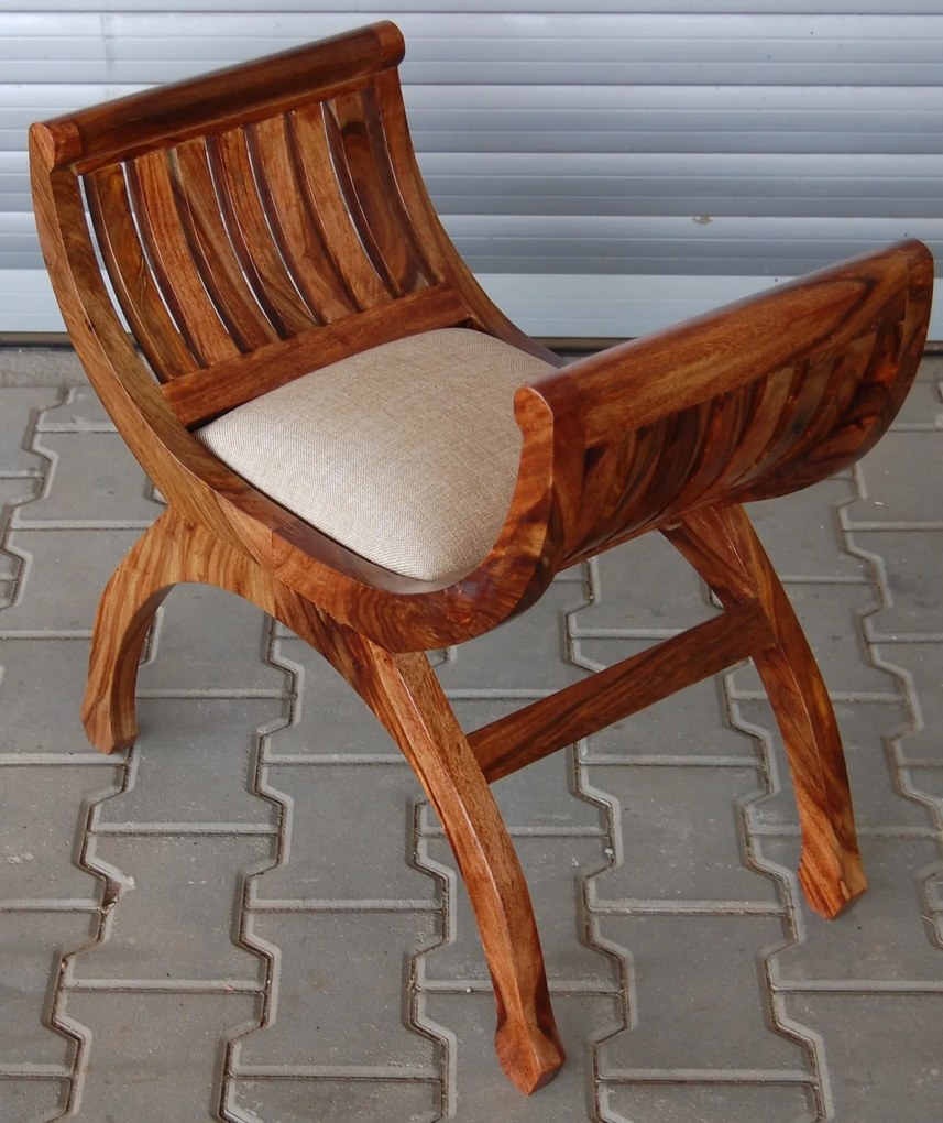 furniture-nabytek.cz - Dřevěný taburet z masivu palisandr 60x60x40