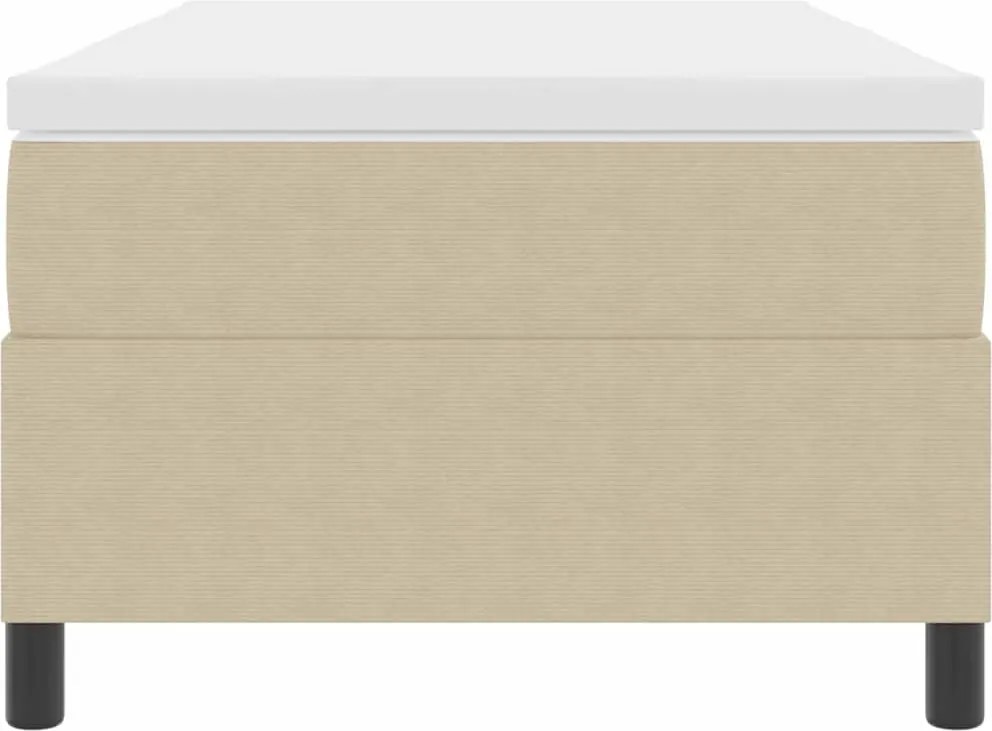 Postel s boxspringem Světle šedá a bílá 80 x 200 cm 3337436