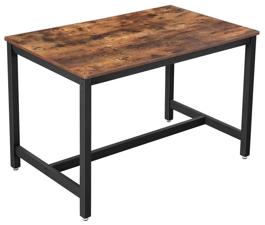 Moderní stůl obdélníkový Hnědo-černá INDUSTRIAL