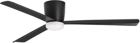 NV 9952330 Stropní ventilátor DELL tělo z hliníku matná černá 3ABS dřevěné listy - NOVA LUCE