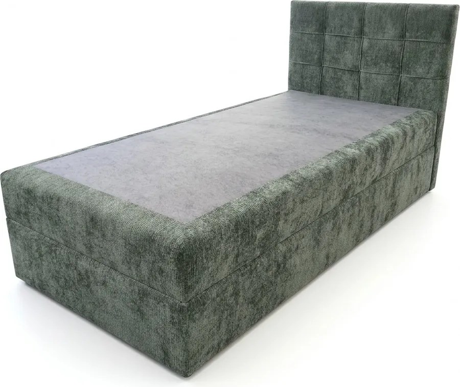 Čalouněná postel boxspring DIRELIS VIBE 90x200 cm tmavě zelená Matrace: Matrace Bonell pružinová