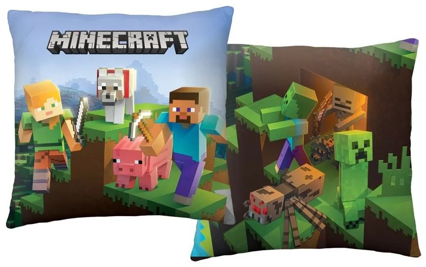 Polštářek Minecraft Farma animals Polyester, 40/40 cm