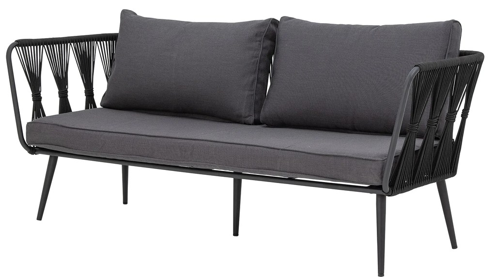 BLOOMINGVILLE Zahradní pohovka PAVONE 174 cm černá 82064276