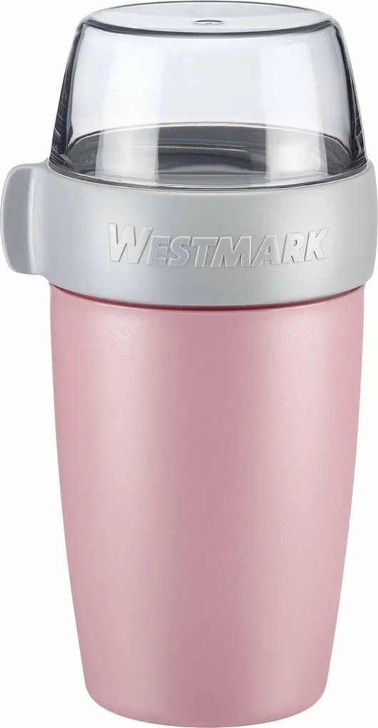 Westmark Dvoudílná dóza na svačinu, 700 ml, růžová, S