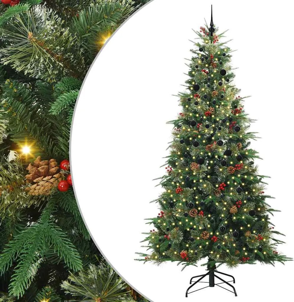 Umělý Skládací Vánoční Strom s stojanem Zelená 240 cm PE a PVC 3397446