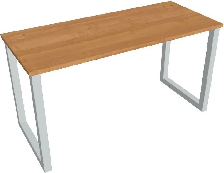Kancelářský pracovní stůl Hobis UEO 1400, bílá RAL 9016, deskabuk