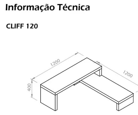 Bílý variabilní TV stolek TemaHome Cliff Walnut