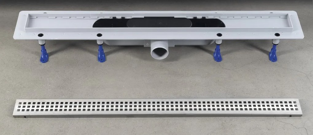 Polysan Sapho, INDY sprchový kanálek s nerezovým roštem, superflow, DN50, 810x122x65 mm