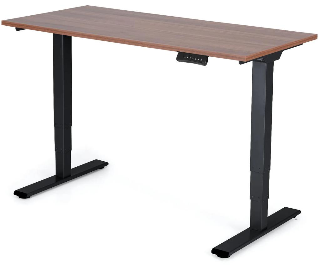 Polohovatelný stůl Liftor 3segmentové nohy černé,   deska 1380 x 650 x 25 mm ořech