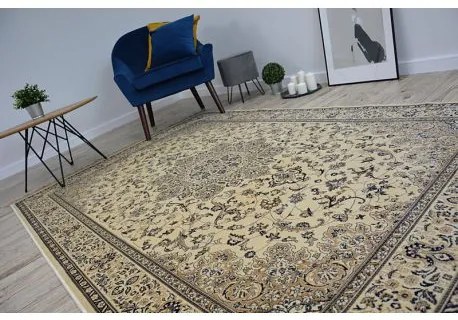 koberec WINDSOR 22915 ROSETTE JACQUARD slonová kost/modrý velikost 120x170 cm | krásné koberce cz