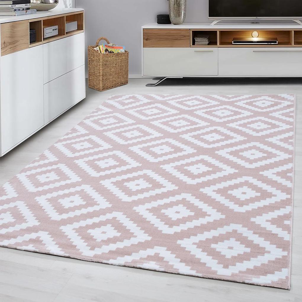 Ayyildiz Kusový koberec PLUS 8005, Růžová Rozměr koberce: 80 x 300 cm