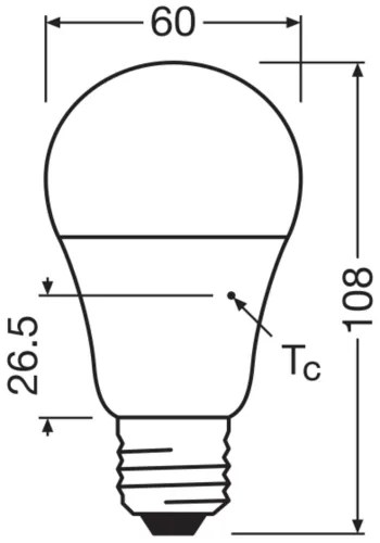 LED žárovka E27 OSRAM 9,4W (60W) teplá bílá (2700K)