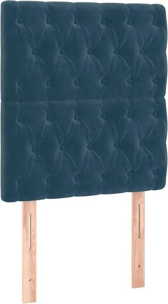 Box spring postel s matrací tmavě modrá 80 x 200 cm samet 3132829