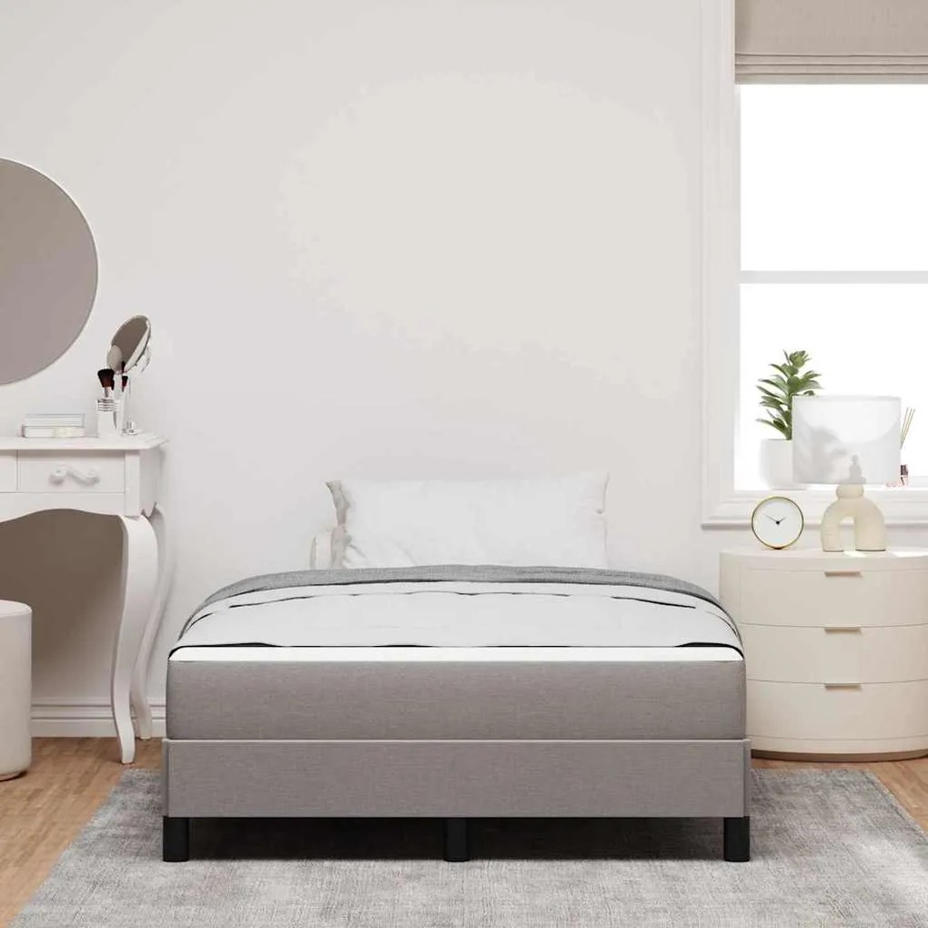 Postel s boxspringem Taupe 120 x 190 cm textil 3398476