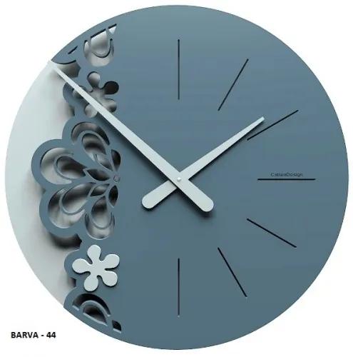 Designové hodiny 56-10-2 CalleaDesign Merletto Big 45cm (více barevných variant) Barva tmavě modrá klasik-75 - RAL5017