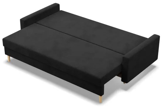 Třímístná rozkládací sedačka BLANK Comfort černá