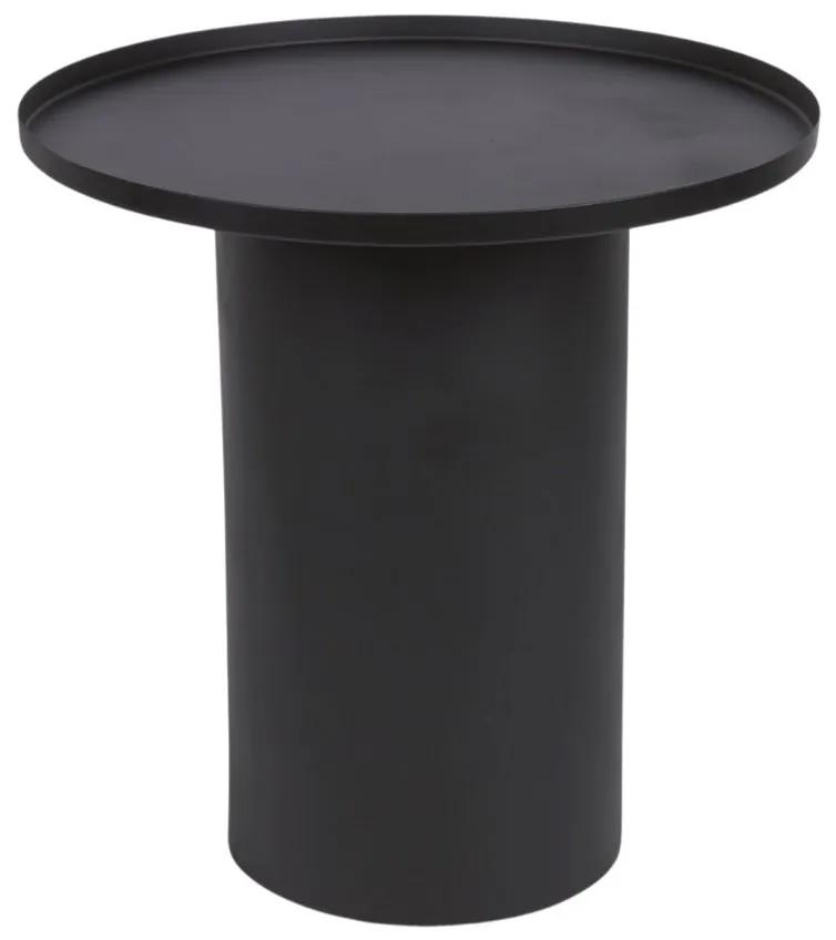 Černý kovový odkládací stolek Kave Home Fleksa Ø 45 cm