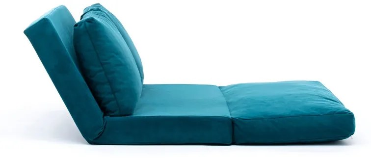 Designová rozkládací pohovka Wandella 120 cm petrolejová