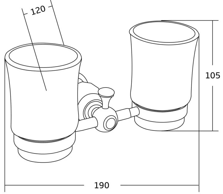 Mexen příslušenství, ESTELA držák na kartáček, růžové-zlato, 7011552-60