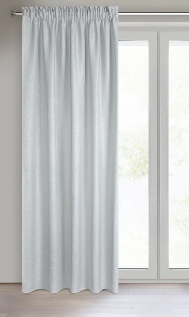 ZÁCLONA NA PÁSCE CELINE 140X270 CM STŘÍBRNÁ