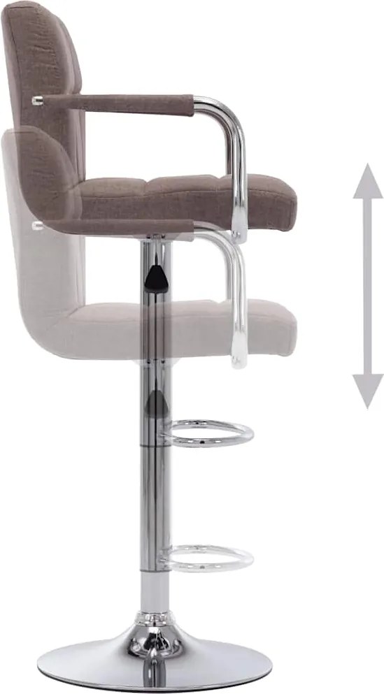 Barové židle 2 ks taupe textil 283428