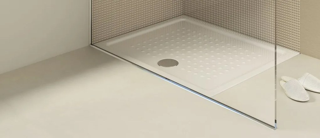 GSI GSI, Keramická sprchová vanička, čtverec 90x90x4cm, bílá ExtraGlaze, 47090911