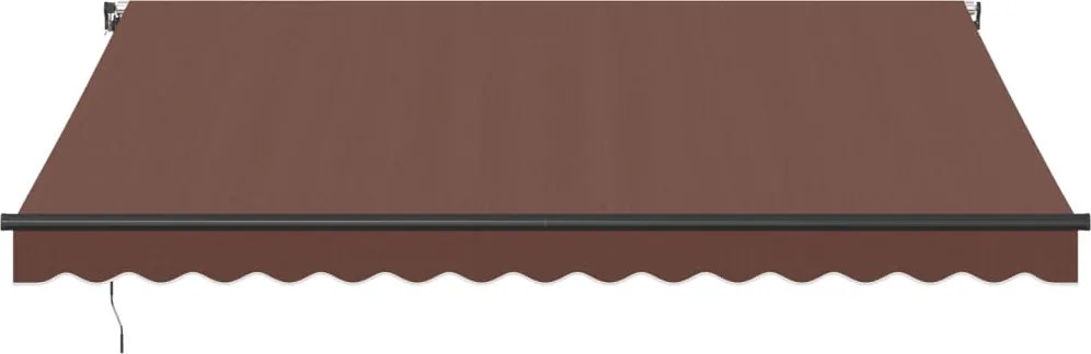 Ručně zatahovací markýza hnědá 400 x 350 cm 3215403