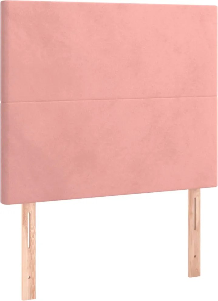 Box spring postel s matrací růžová 80 x 200 cm samet 3137694