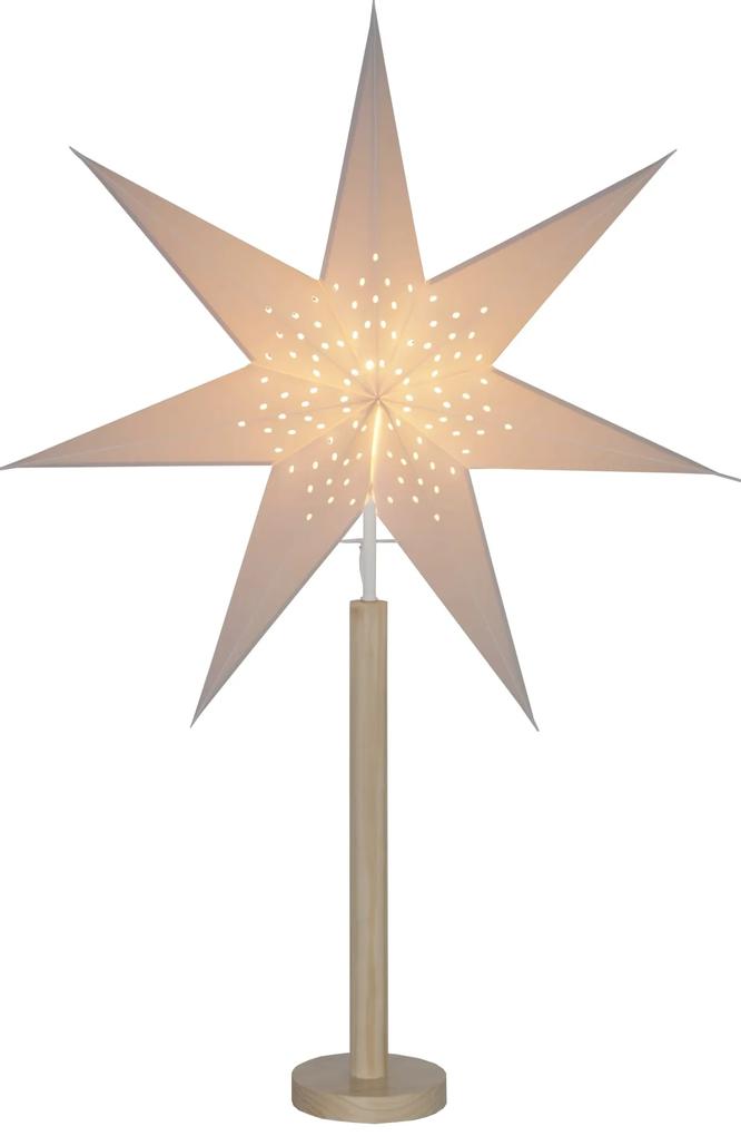 STAR TRADING Hvězda na stojánku Elice Natural, přírodní barva, dřevo, papír