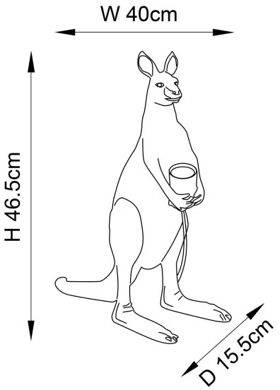 Endon 95075 - Stolní lampa KANGAROO 1xE27/10W/230V zlatá