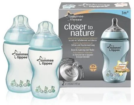 TOMMEE TIPPEE | Nezařazeno | Láhev Tommee Tippee C2N 340 ml 2ks modrá | Modrá |