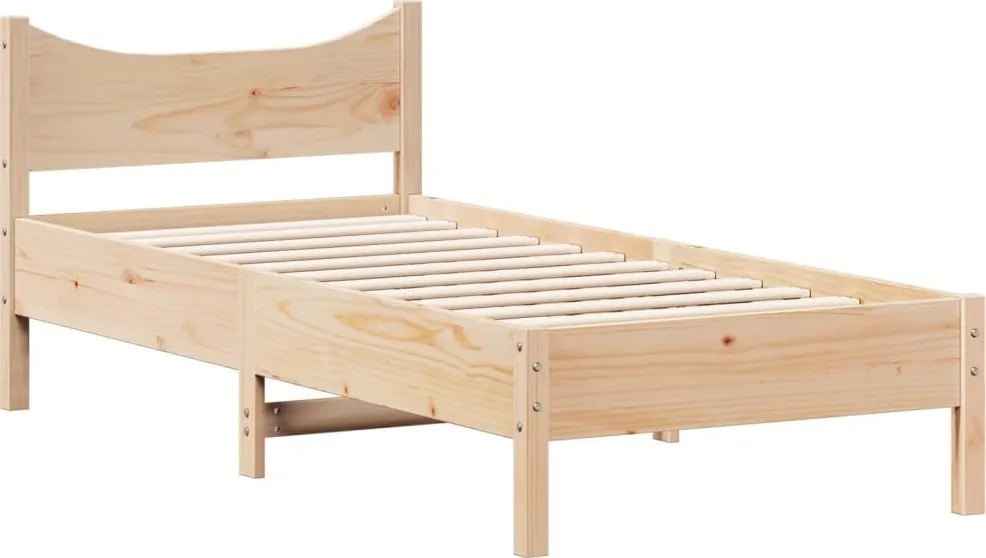 vidaXL Rám postele 90 x 190 cm masivní borové dřevo [844753] Barva: Bílá