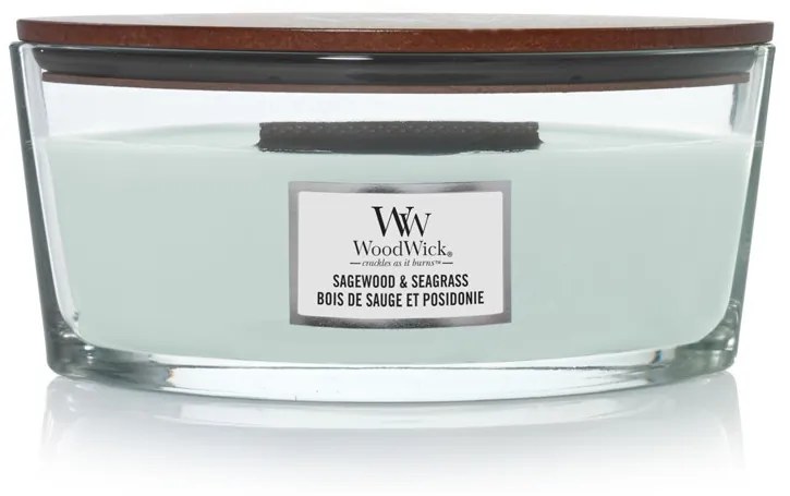 WoodWick Svíčka loď Sagewood & Seagrass, 453 g