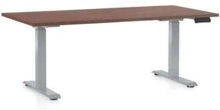 Výškově nastavitelný stůl OfficeTech C 160 x 80 cm, šedá podnož
