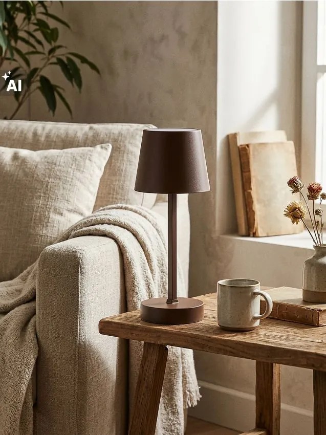 Sinsay - Bezdrátová LED stolní lampička - hnědá