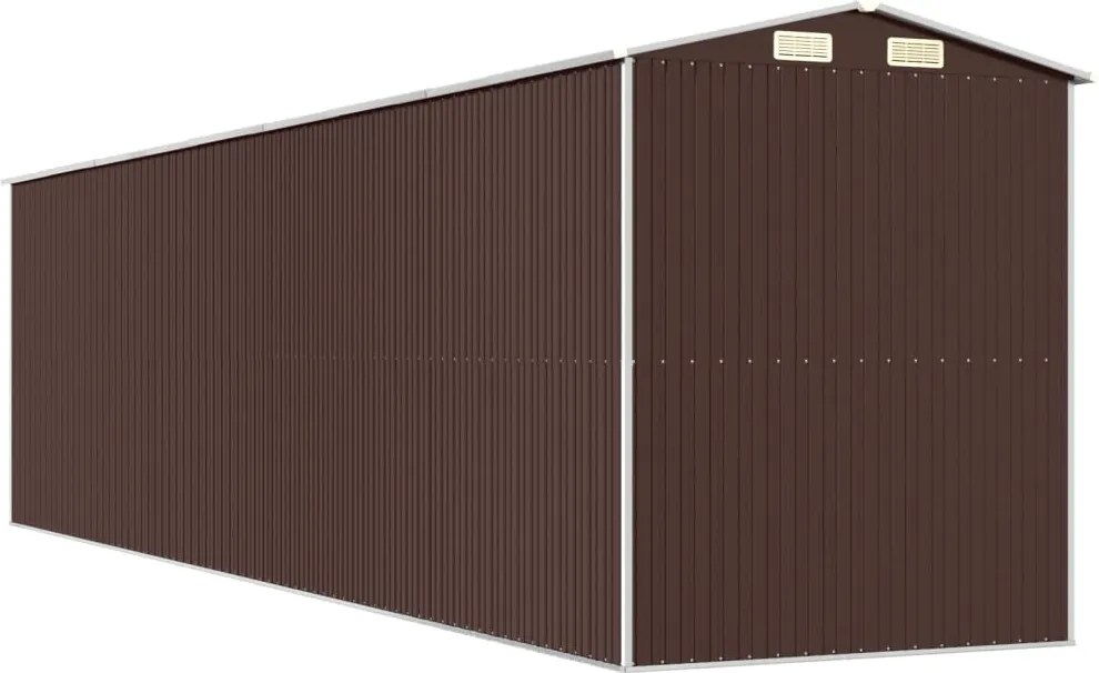 Zahradní kůlna tmavě hnědá 192 x 772 x 223 cm pozinkovaná ocel 3147467