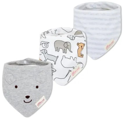 Dětské bavlněné bryndáčky 3 ks unisex Sada: Set 3