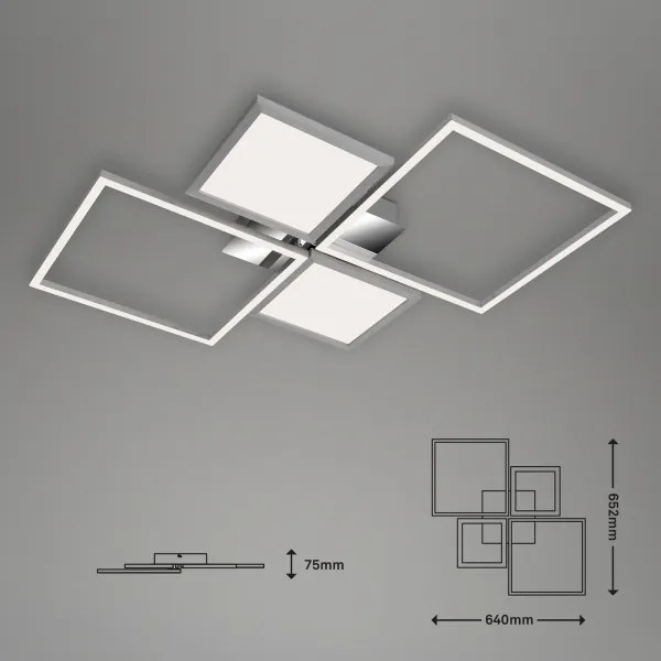 Briloner 3530-018 - LED Stmívatelný přisazený lustr FRAME LED/40W/230V + DO
