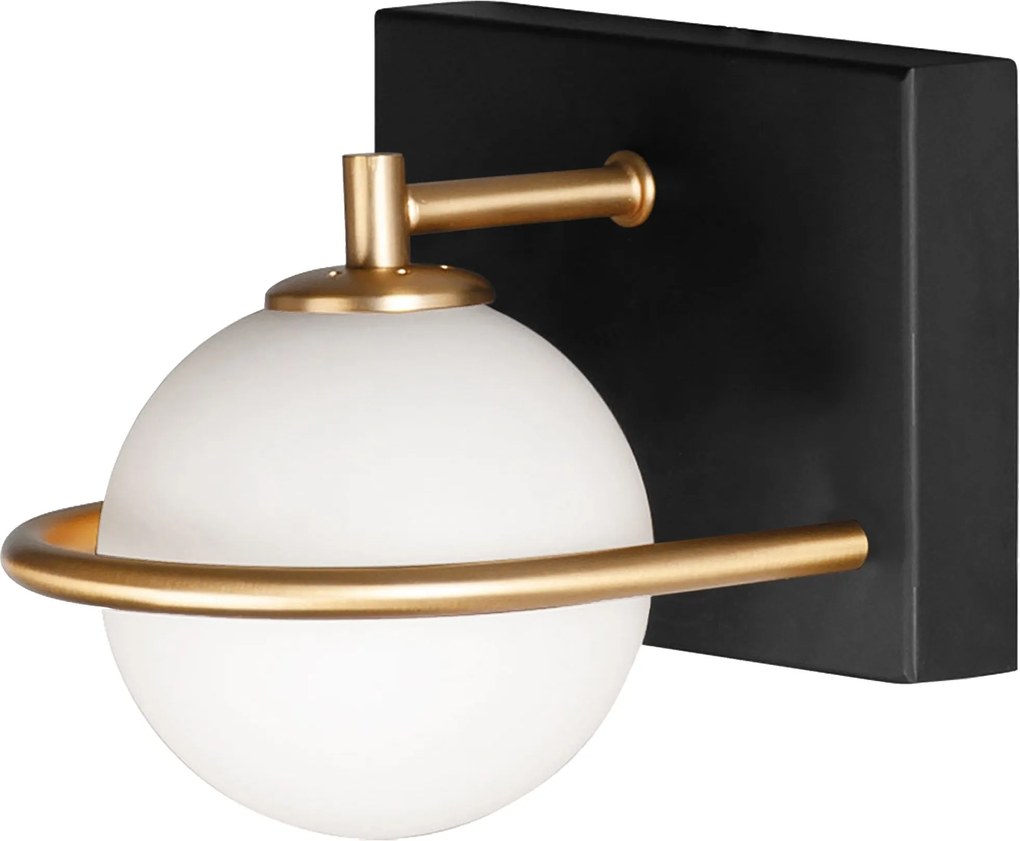 Toolight Tutumi, nástěnné svítidlo 1xG9 APP1220-1W, černá-zlatá, OSW-40028