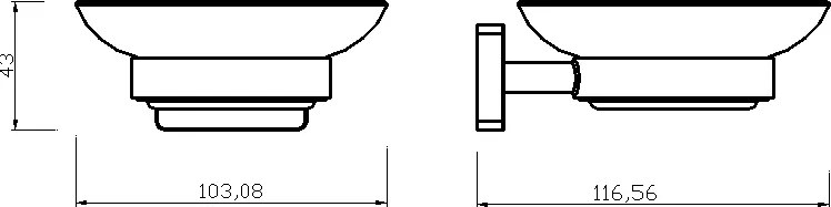 Novaservis - Mýdlenka GRETA, chrom, AGR02